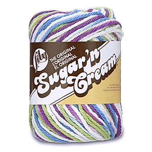 Lily Sugar 'n Cream Yarn - 100% Cotton - Assortment (Purple Pop)