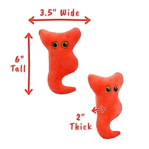 GIANTmicrobes Appendix Plush, Appendix Surgery Gift, Appendix Stuffed Animal, Appendix Gifts, Appendix Plush Toy, Appendicitis Gift, Appendectomy Gift, Appendix Removal Gift, Surgery Recovery Gifts