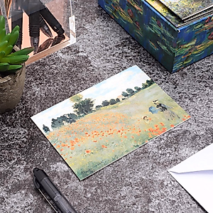 The Gifted Stationery 36-Count Assorted Box All Occasion Greeting Cards with Envelopes, Notecards, Artistic Design Inspired by Monet Painting, 5 x 3.5 in