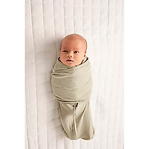 LullaBaby Swaddle – Premium 100% Cotton Sleep Sack for Newborns, Ultra-Soft & Breathable, Secure Snuggle & Easy Diaper Changes, 0-2 Months (6-12 lbs), Desert Sage