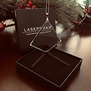 LaserGram Christmas Ornament, BMX Rider, Personalized Engraving Included (Diamond Shape)