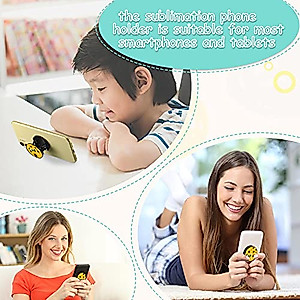 Frienda 10 Pieces Sublimation Blank Phone Wallet PU Leather Card Holder Pocket Adhesive Cell Phone Case Holder with 10 Pieces Collapsible Sublimation Phone Holders for Back of Most Smartphones