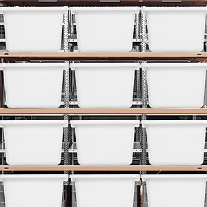 Outus 36 Pack White Plastic Storage Bins Bulk Cubby Storage Bins Classroom Book Bins Storage Organizer Containers for Classroom Library Preschool Office Home Toys Books Organizing