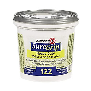 Zinsser 69384 SureGrip 122 Heavy Duty Wallcovering Adhesive, Quart