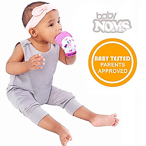 BabyNoms ® Teething Mitten | Pink Unicorn Teething Paw