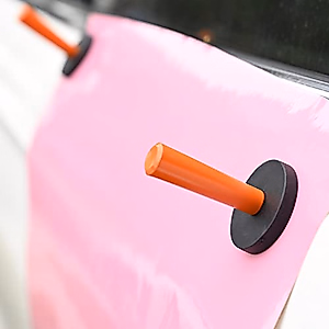 EHDIS Vinyl Wrap Magnets for Cars - Magnet Holder Window Tint Tool for Sign Vinyl, Car Wrapping & Crafts Sign Making - Orange, Pack of 8