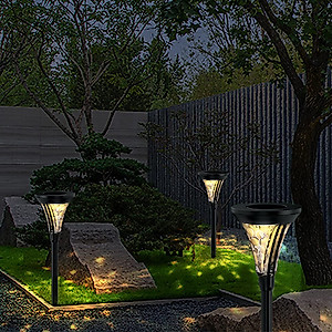 ZHUANYIYI Outdoor Solar Ground Plug Landscape Lights, Garden Lawn Waterproof Lights, Home Garden Pavement Decorative Lights