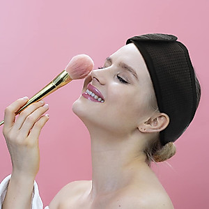 NODG 3 Pieces Spa Facial Headband Make Up Wrap Head, Sport Wrap Girls Headband Polyester Adjustable Towel, Makeup Headband for Shower Bath,Terry Cloth Headband Adjustable Towel for Face Washing,Shower