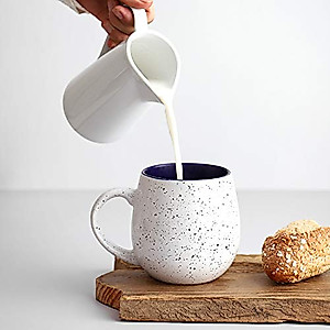 LIFVER 20 Ounces Coffee Mugs Set of 4, Large Ceramic Coffee Mugs with Large Handles for Coffee, Tea, Hot Cocoa, Christmas Gifts for Women Men, Jumbo Soup Mugs Set of 4,Easy to Hold & Clean