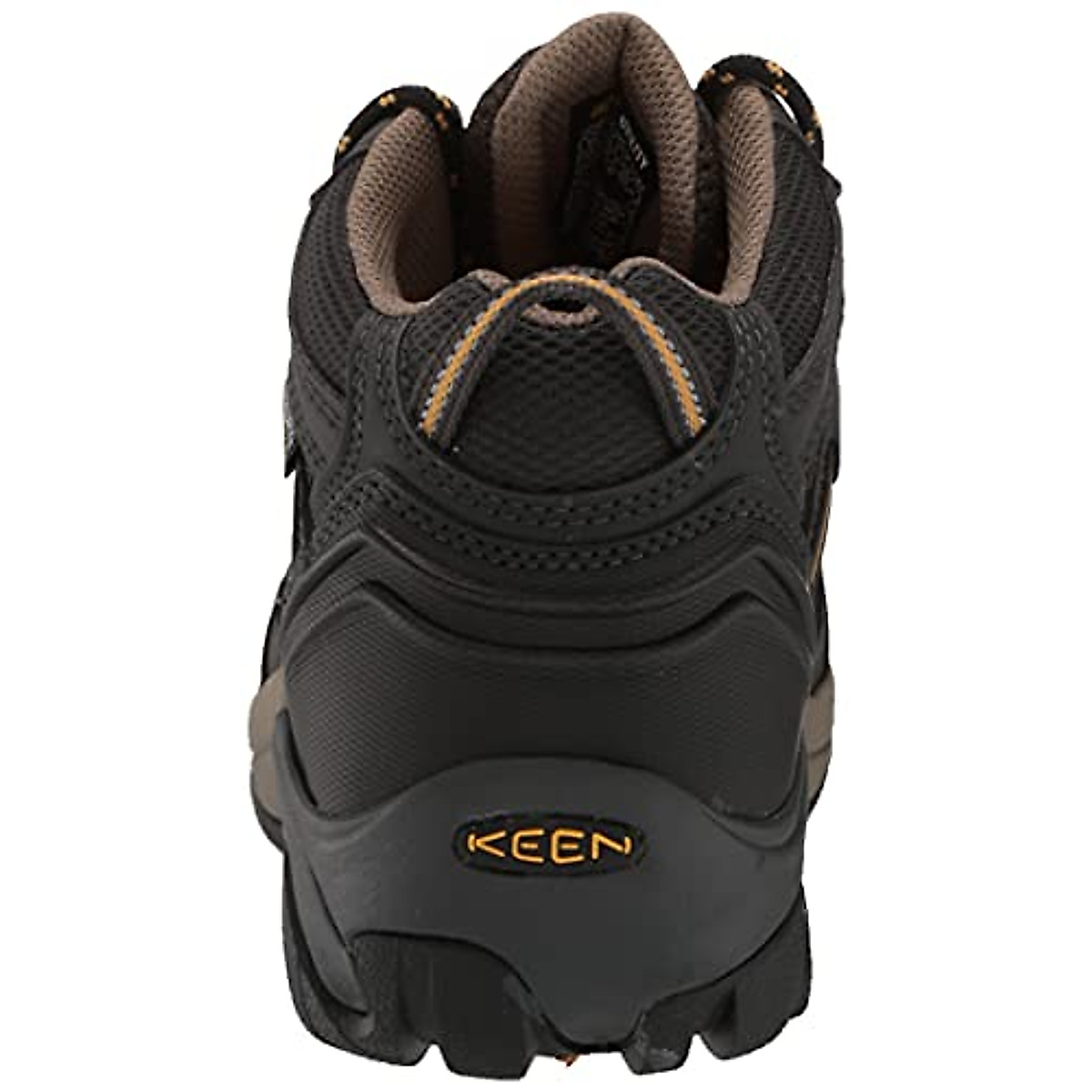 KEEN Utility Women's Lansing Mid Height Steel Toe Waterproof Work Boots, Raven/Tawny Olive, 8