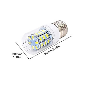 MMBGJKG Refrigerator Light Bulb 5W,5304511738 Refrigerator LED Light Bulb, Refrigerator PS12364857 AP6278388 4584444,120V E26 Daylight White LED Refrigerator Light Appliance Bulbs (2)