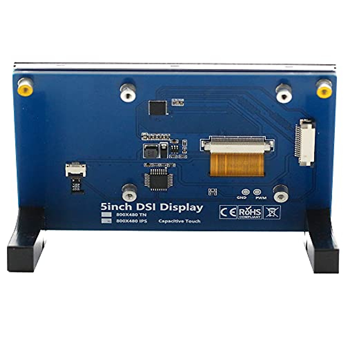 CUQI 5 Inch Raspberry Pi Touchscreen, 800 × 480 DSI Mini HDMI Display, Raspberry Pi Screen with Stand Driver Free for Raspberry Pi4/3/2/Zero/B/B+, Win11/10/8/7
