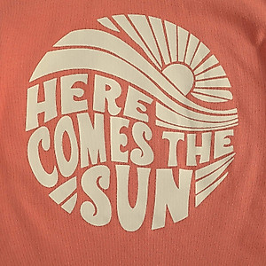 Bmnmsl Baby Toddler Boy 2-piece Shorts Set, Short Sleeve Cute Sun Print T-shirt Tops and Shorts Summer Outfit (Here comes the sun, 18-24 Months)