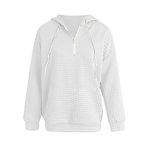 JDHUFEI Oversized Hoodies For Women Casual Sweatshirts drawstring Long Sleeve Pullover Twist Texture Loose Fall Outfits Tops