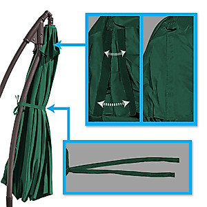 Benefit-USA Replacement Umbrella Canopy for 10ft 8 ribs cantilever hang patio umbrella (Canopy Only) (Green)
