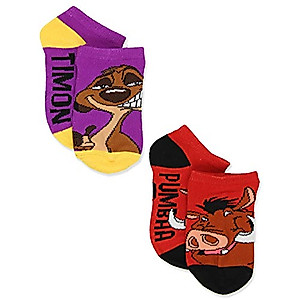 Disney The Lion King-Teen-Adult's 6 pack Socks Set (Shoe: 4-10 (Sock: 9-11), Blue/Multi)