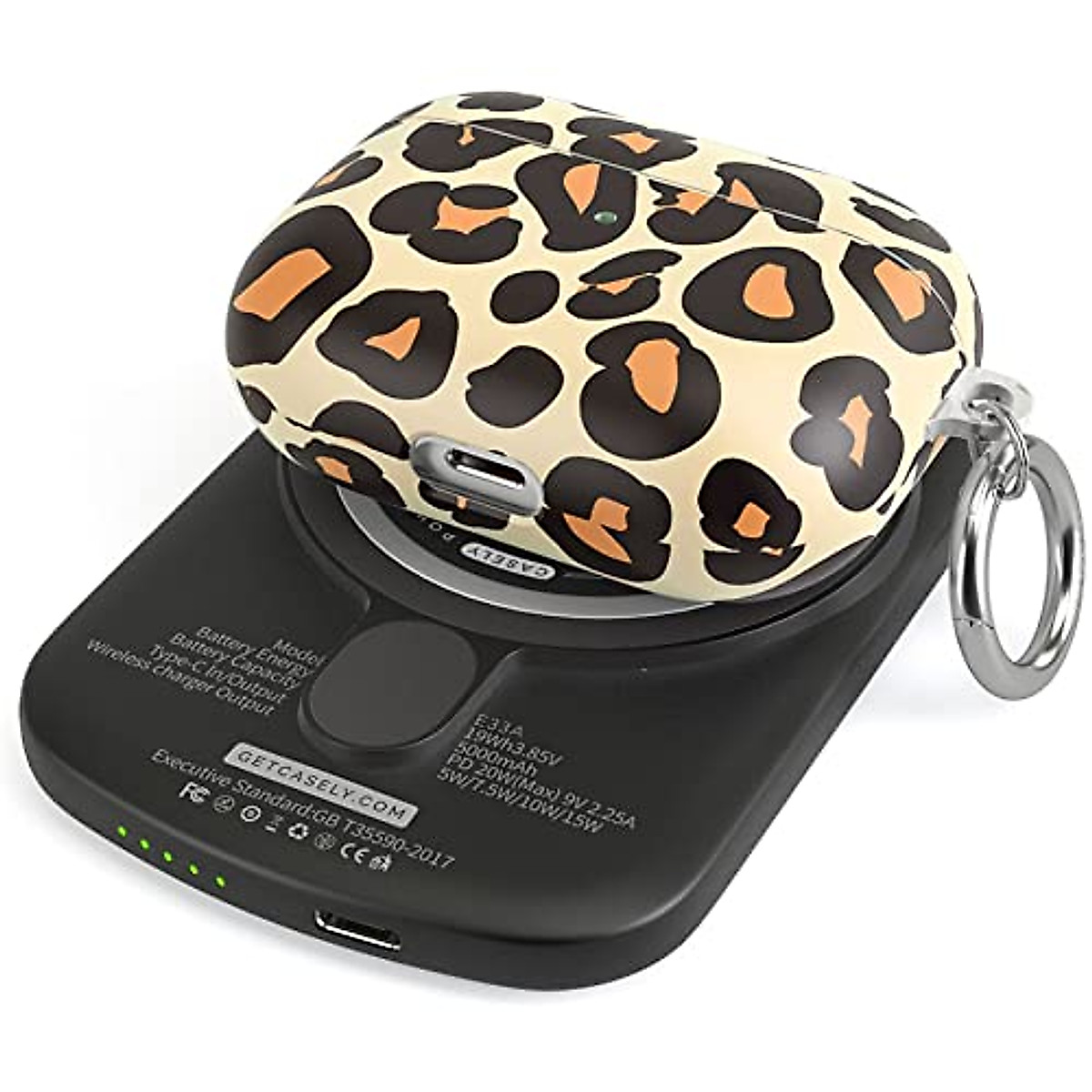 Casely Power Pod | MagSafe Compatible Battery Pack | Into The Wild | Leopard Print Power Pod (5,000 mAh)