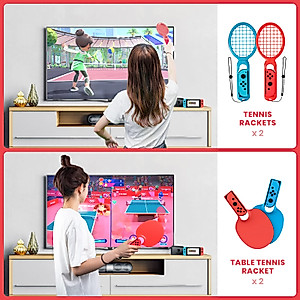 Switch Sports Accessories - CODOGOY 18 in 1 Switch Sports Accessories Bundle for Nintendo Switch Sports, Family Accessories Kit Compatible with Switch/Switch OLED Sports Games