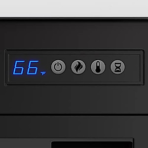 TV Stand with Electric Fireplace Fits TVs up to 65-Inches - Media Console with Storage Cabinet, Adjustable Heat, and LED Flames by Northwest (White)