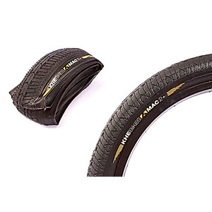 KHE BMX Tire Freestyle MAC2+ Street Park Folding 20 x 2.30 Inches 0.79lbs Black