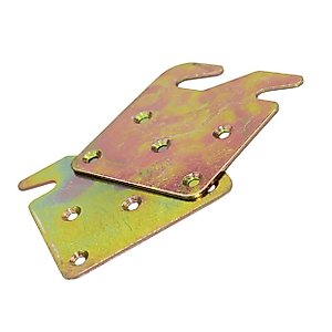 Baluue 2pcs Drop Down Hitch Universal Wood Bed Rail Hook Bed Rail Brackets Hook Bed Modification Plate Universal Wood Replacement Peg Hooks Hitch Shackle Bed Rail Plates Thicken Bed Hinge