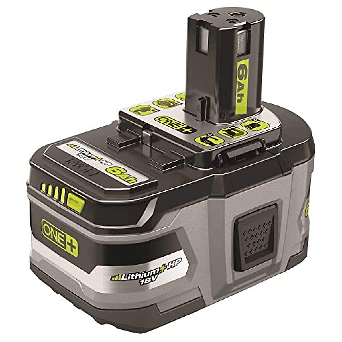 Ryobi P193 18 Volt 6.0 Ah ONE+ Lithium-Ion LITHIUM+ HP High Capacity Compact Battery