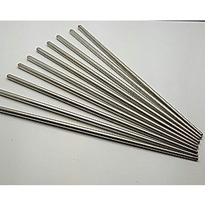 10 Pcs (5 Pairs) Tapered Silver Stainless Steel Chopsticks for Rice, Noodles, Sushi