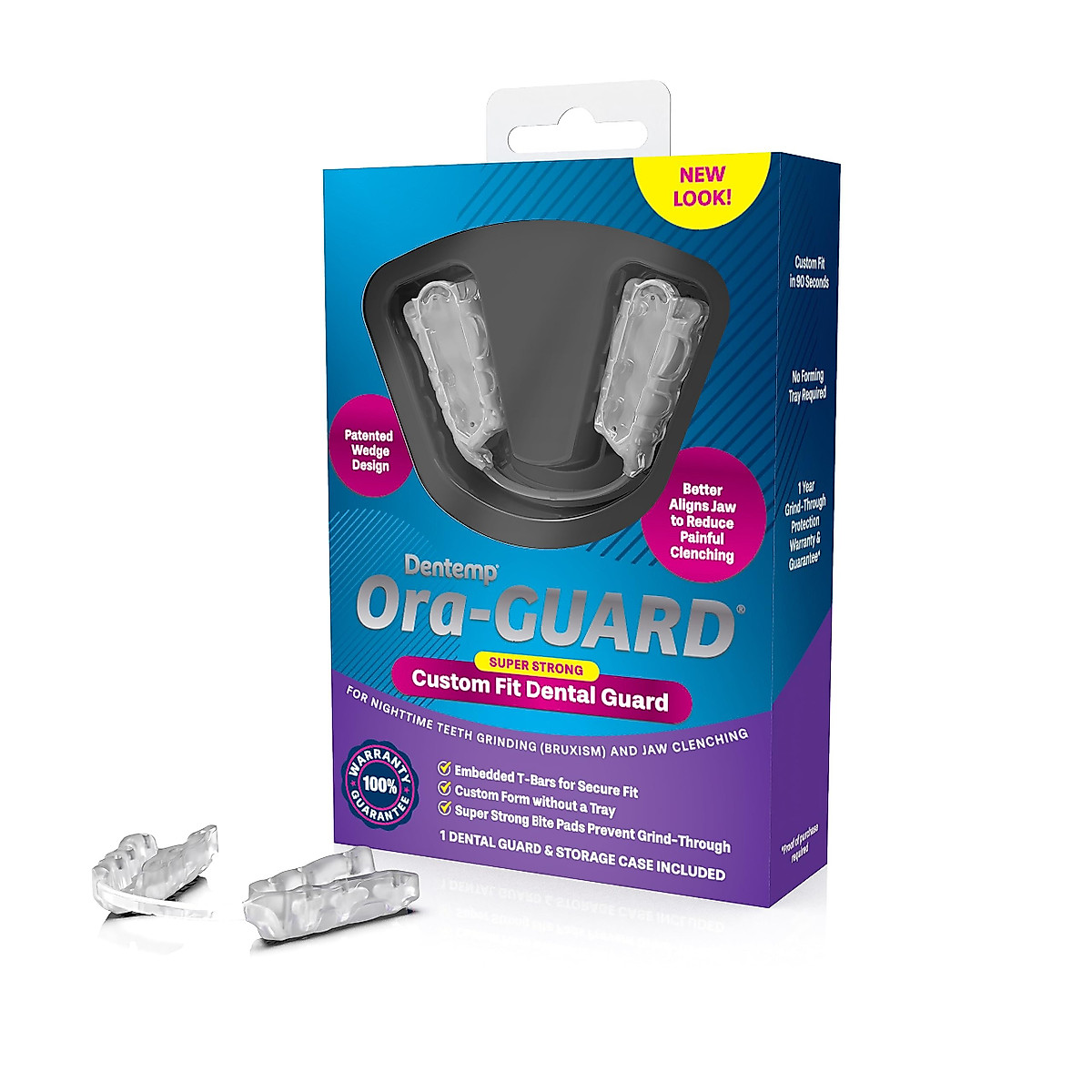 Dentemp Ora-Guard Custom Fit Dental Guard - Bruxism Night Guard for Teeth Grinding - Mouth Guard for Clenching Teeth at Night - Comfortable Mouth Guard for Sleeping - Relieve Soreness in Jaw Muscles…