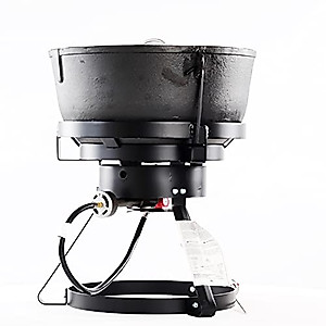 King Kooker 1740 17-1/2-Inch Outdoor Cooker with 10 Gallon Cast Iron Jambalaya Pot Package
