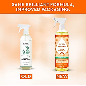 Puracy Natural Platinum Pet Stain and Odor Remover - Plant-Powered Professional Pet Urine Odor Eliminator with Natural Enzymes - Safe and Effective Carpet Pet Stain Remover and Cleaner, 739ml, 25oz