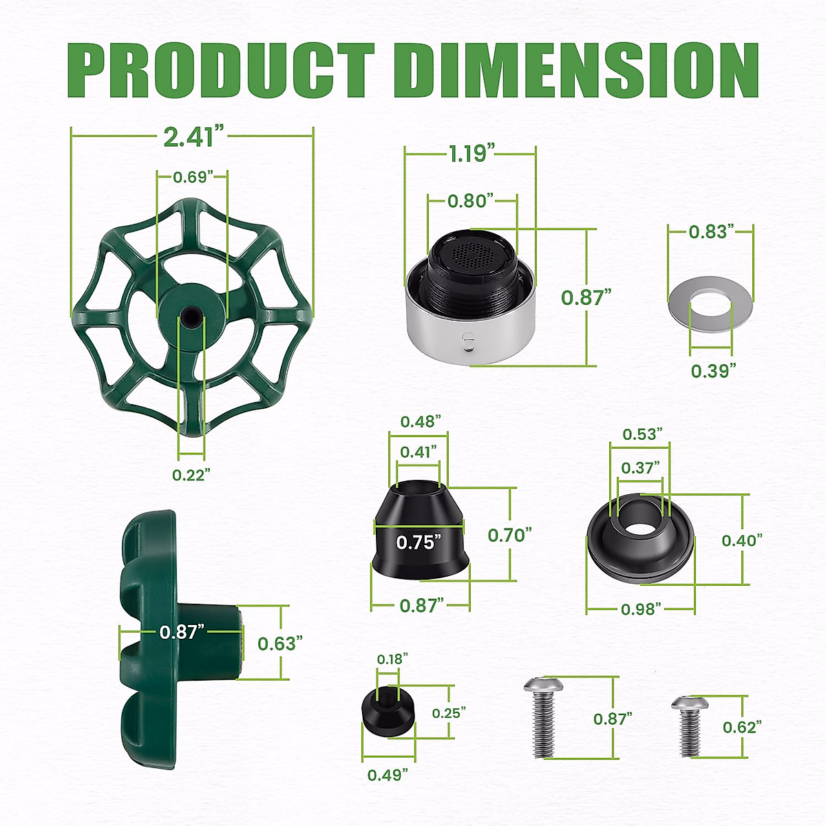 Replace for Prier C-144KT-807 Anti-Siphon Freezeless Faucet Repair Kit C-144KT-807 C-144 Series Complete Repair Kit fit for C-144/244 Series Wall Hydrant