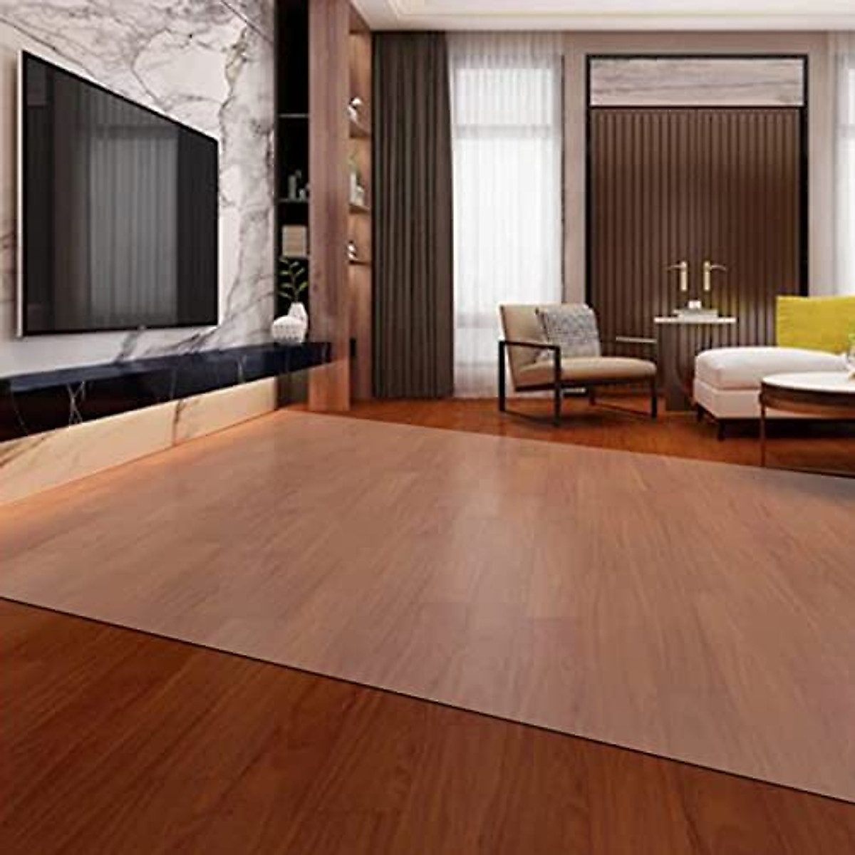 Clear PVC Desk Chair Mat 1.5mm Vinyl Floor Protector Mat,Chair Mat-PVC Transparent Non-Slip Durable Floor Protector Mat for Office Home Hard Floor Carpet Hallway Hardwood Floors Mat Protect Pad,60/80