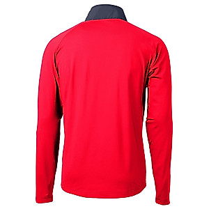 Cutter & Buck Men's Red Chicago Bears Adapt Eco Knit Hybrid Recycled Quarter-Zip Pullover Top