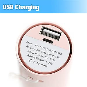 shinic Usb Mini Fan, Portable table Fan, 3 Blades, Rechargeable Mini Fan, with Strong Wind, Pocket Fan Long Lasting, 7-13 Working Hours Mini Handheld Fan Battery Operated for Outdoor with Power Bank