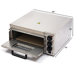 Countertop Electric Pizza Oven 14" Commercial Single Deck Layer Pizza Oven Pizza Drawer Toaster Oven for Home Restaurant Pizza Maker Baker Snack Oven