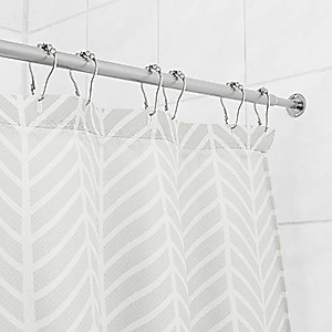 Amazon Basics Extendable Curved Shower Rod - 48" to 72", Nickel