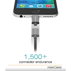 FosPower [2 Pack - 3FT] Apple MFi Certified 8-pin Lightning to USB Cable [Nylon Braided|Full Speed Charging] Durable Built for iPhone XR, XS, XS MAX, X (Ten/10), iPad Pro Air 2 mini 3 (Gray)