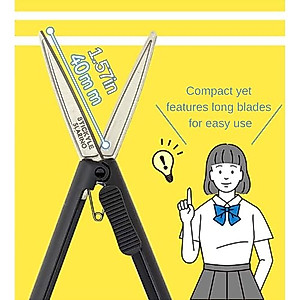 SUN-STAR Slarino Travel Ready Compact Scissors - Pocket Sized & Portable, Light Green S3720012 (Authentic Hologram for US and EU Only)