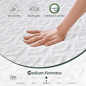 Crystli King Mattress, 10 inch King Memory Foam Mattress in a Box for Sleep Support & Pressure Relief, CertiPUR-US Certified Foam, Medium Firm, Fiberglass Free, Strong Edge Support