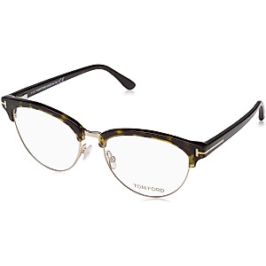 Tom Ford Oval Eyeglasses TF5471 052 Dark Havana/Gold 53mm FT5471