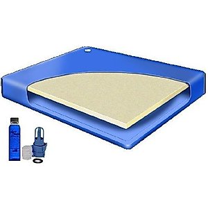 Queen Size 60x84 Semi Waveless Waterbed Mattress w/ a 4oz Bottle of Premium Clear Bottle Conditioner & Fill Kit Adapters