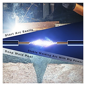 RADNA Portable Home Beginner Lightweight Welder DKA-250Y 4.1KVA Inverter Arc Electric Welding Machine 220V MMA Welder for DIY Welding Working and Electric Working