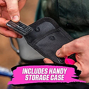 Muc Off Puncture Plug Repair Kit - Tubeless Tire Repair Kit for MTB/Road/Gravel Bikes - Tubeless Kit with Tire Plugger and Tire Plugs,Pink