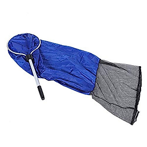 Aquarium Fish Net, Waterproof Soft Fish Transfer Net Long Koi Tansfer Mesh Basket with 20-inch Long Handle for Medium Large Fish Spawning, Breeding, Care & Transfer(Diameter 35CM)