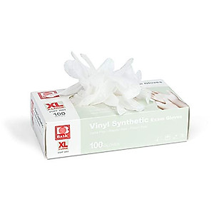 Basic Diagnostic VGPF3004 Clear Vinyl Exam Gloves, Latex-Free & Powder-Free, Extra-Large, Pack of 1000