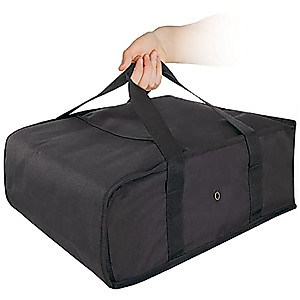Trail maker Pizza Bags for Delivery Insulated Bag 2 Pizza Food Delivery Bag 20x20x6 Food Bag for Personal and Professional Use (Black)