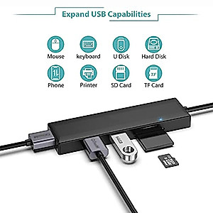 SHYPT USB Hub 3.0 Adapter Card Reader USB Splitter for Laptops USB 3.0 Hub for PC Computer Accessories