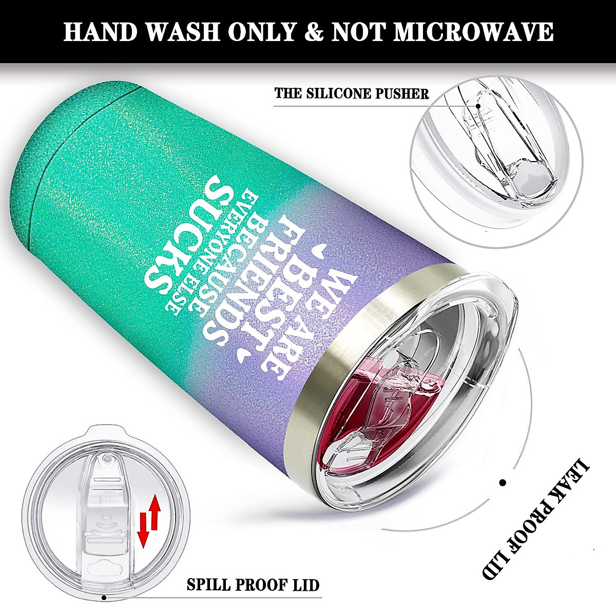 Fufendio Best Friend Birthday Gifts for Women - Friendship Gifts, Mothers Day Gifts for Friend - Gifts for Best Friend Woman - Friend Coffee Mug Tumbler