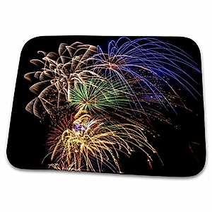 3dRose USA, Colorado, Frisco, Dillon Reservoir. Fireworks. - Dish Drying Mats (ddm-190715-1)