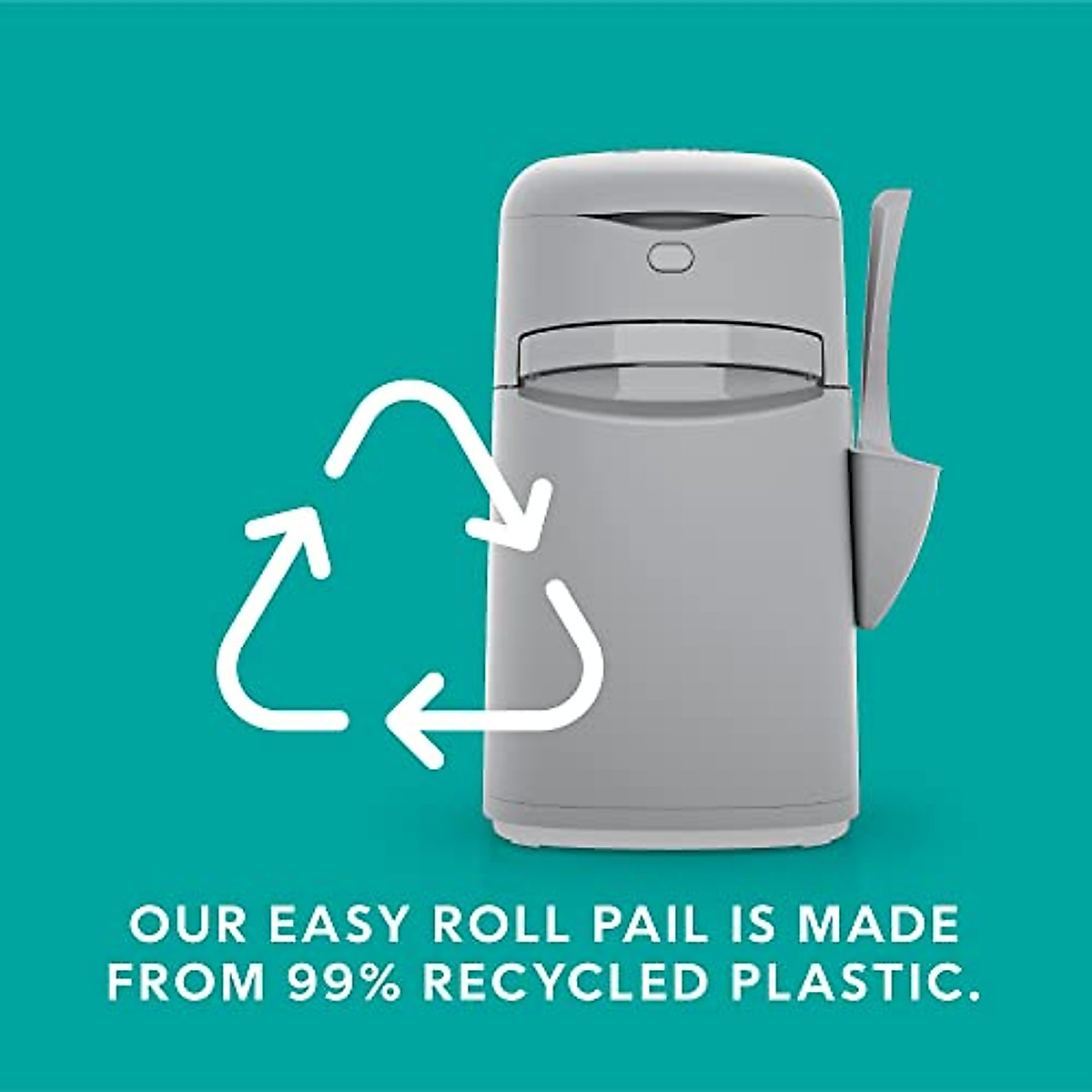 Litter Genie Easy Roll Pail | Cat Litter Box Waste Disposal System for Odor Control | Includes 1 Continuous Refill Bag